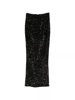 Balmain Sequin Maxi Skirt - Black