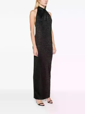 Balmain Halterneck Lurex Maxi Dress