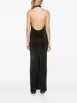 Balmain Halterneck Lurex Maxi Dress