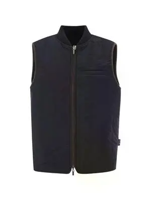 MC2 SAINT BARTH Navy Spencer Wool-blend Reversible Vest
