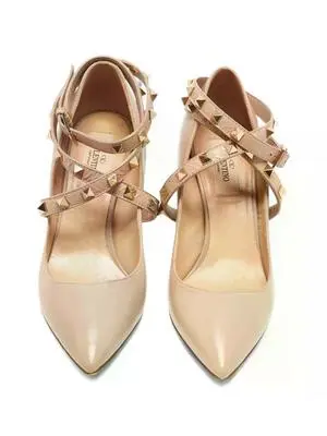 Valentino Garavani Rockstud Ankle-strap Heeled Pumps