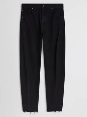 Phoebe Philo Fringed Straight Jeans - Black