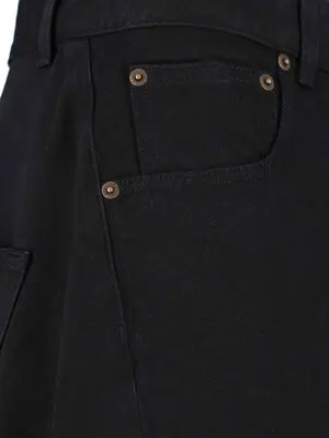 Phoebe Philo Fringed Straight Jeans - Black