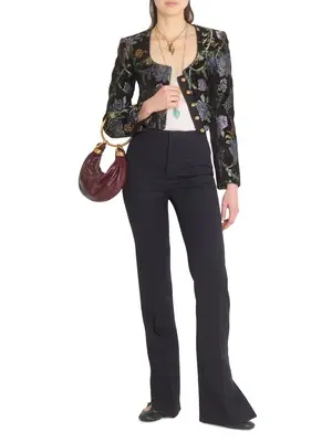 Chloé Floral Brocade Crop Jacket