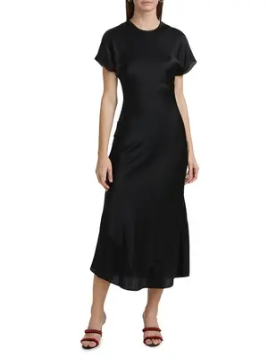 MARIA CHER Chiclana Dakota Silk A-line Midi-dress