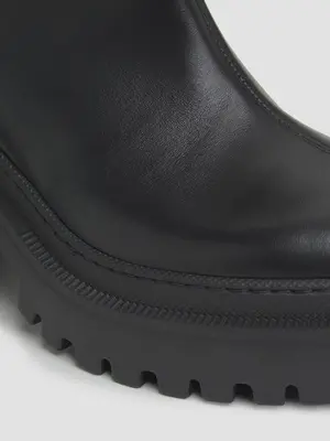 GIUSEPPE ZANOTTI 70mm Shearling-cuff Leather Platform Booties