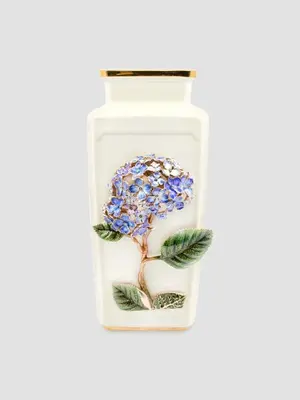 JAY STRONGWATER Hydrangea Isolde 14k Yellow Gold Vase