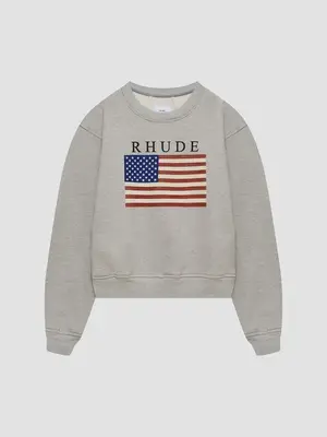 Rhude Usa Flag Crewneck Sweatshirt