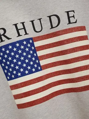 Rhude Usa Flag Crewneck Sweatshirt