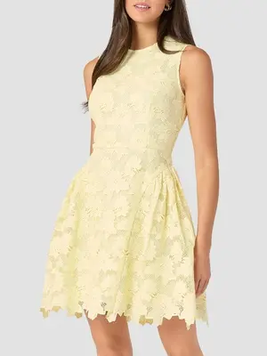 Shoshanna Fleur Lace Sleeveless Minidress