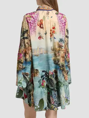 Camilla Bodram Botanicals Tiered Shirtdress