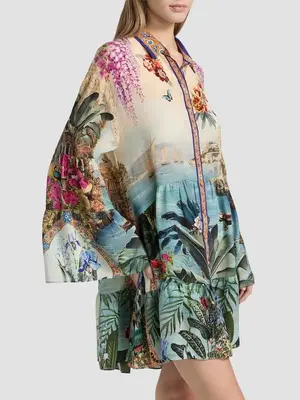Camilla Bodram Botanicals Tiered Shirtdress
