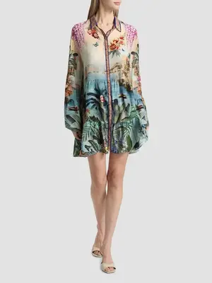 Camilla Bodram Botanicals Tiered Shirtdress