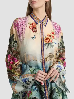 Camilla Bodram Botanicals Tiered Shirtdress