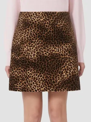 Max Mara Printed Velvet Mini Skirt