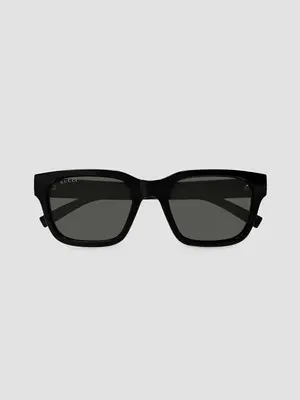 Gucci Lines 55mm Squared Sunglasses