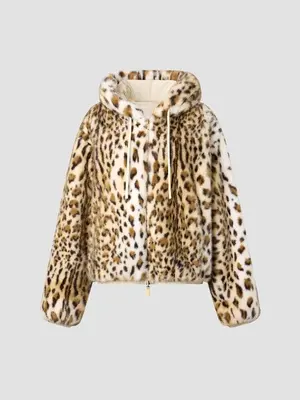 Moose Knuckles Eaton Cheetah-print Faux-fur Jacket - Alabaster