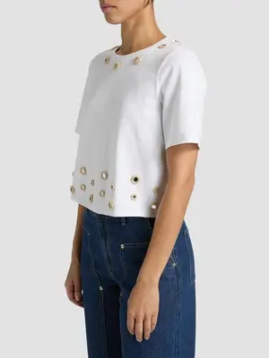 Cinq À Sept Bessy Crochet Mirrors T-shirt