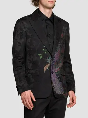 Etro Peacock Wool Blend Blazer