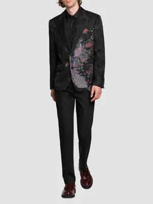 Etro Peacock Wool Blend Blazer