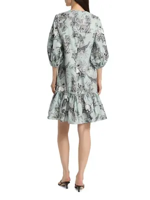 MAISON COMMON Safari Print Cotton Minidress