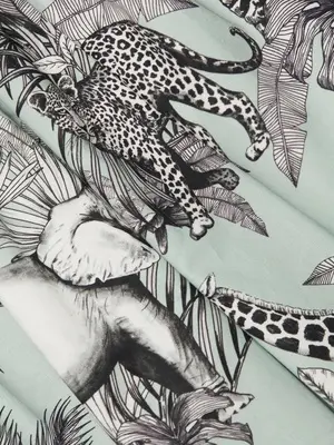 MAISON COMMON Safari Print Cotton Minidress