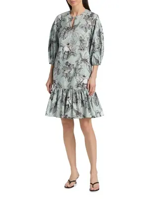 MAISON COMMON Safari Print Cotton Minidress