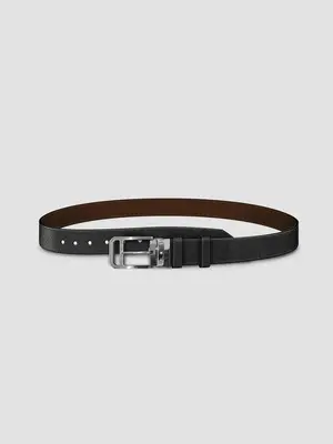 Montblanc Reversible Textured Two-tone Leather Belt