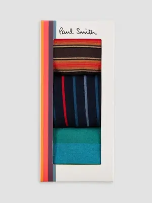 Paul Smith 3-pack Striped Cotton-blend Socks