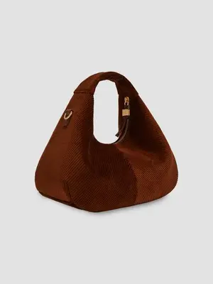 GANNI Mini Corduroy Hobo Bag