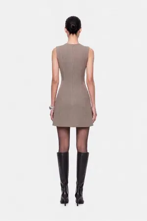 NOCTURNE Asymmetric Clasp Mini Dress