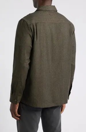 Eton Active Wool Overshirt - Medium Orange