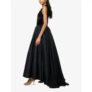 ABADIA Pleated Voluminous Woven Maxi Dress