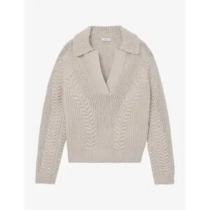 REISS Cable-knit Wool Jumper