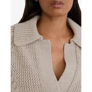 REISS Cable-knit Wool Jumper