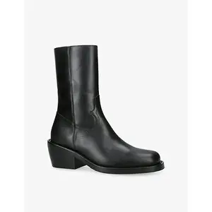 Dries Van Noten Sleek Leather Ankle Boots