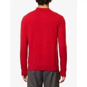 Sunspel Knitted Cashmere Polo Jumper