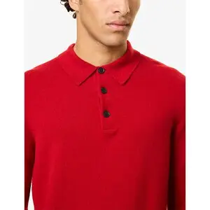 Sunspel Knitted Cashmere Polo Jumper