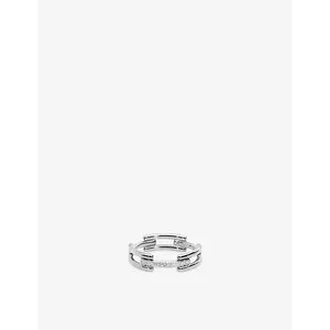 Monica Vinader Mv Signature™ Link Sterling And Lab-grown Diamond Ring - Silver