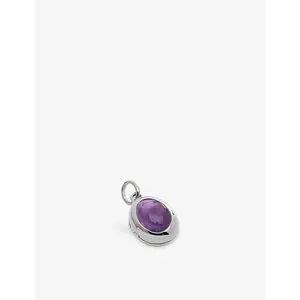 Monica Vinader February Birthstone Sterling And Amethyst Locket