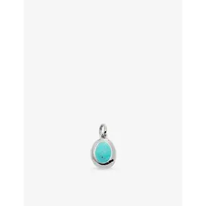 Monica Vinader December Birthstone Sterling And Turquoise Locket - Silver