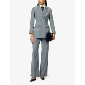 Huishan Zhang Lucian Wide-leg Wool Trousers