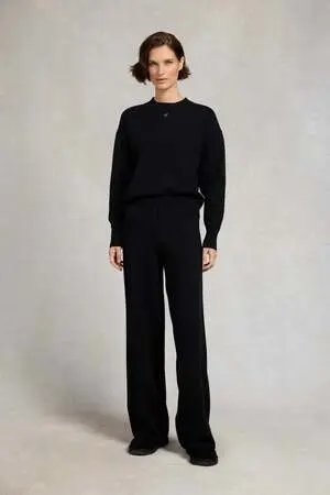 Holland Cooper Maria Knitted Wide Leg Pant 's - Black