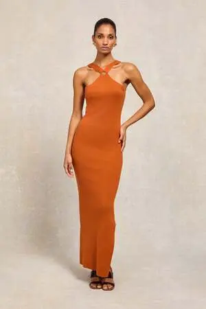 Holland Cooper Maya Dress 's - Rust
