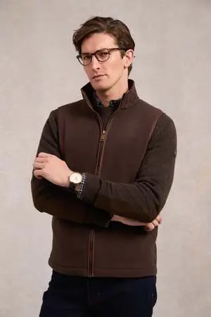 Holland Cooper Country Fleece Gilet - Chocolate
