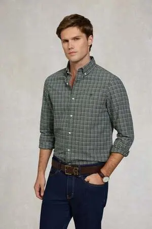 Holland Cooper S Classic Fit Button Down Shirt Henridge 's - Emerald
