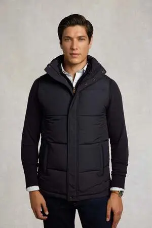 Holland Cooper Lark Padded Gilet Deep Navy - Stone