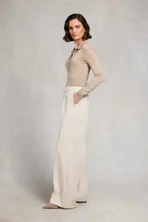 Holland Cooper Pleated Wide Leg Trouser 's