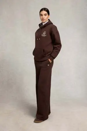 Holland Cooper Relaxed Fit Script Hoodie - Walnut