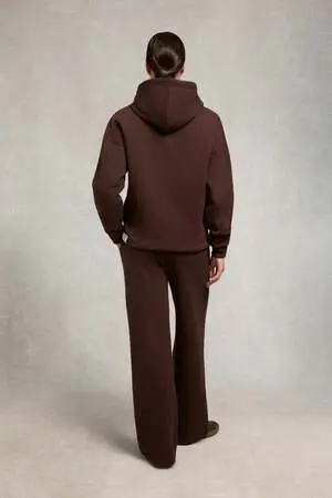 Holland Cooper Relaxed Fit Script Hoodie - Walnut